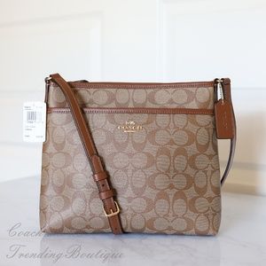 Coach | Bags | Coach F292 File Crossbody Bag In Khakisaddle | Poshmark